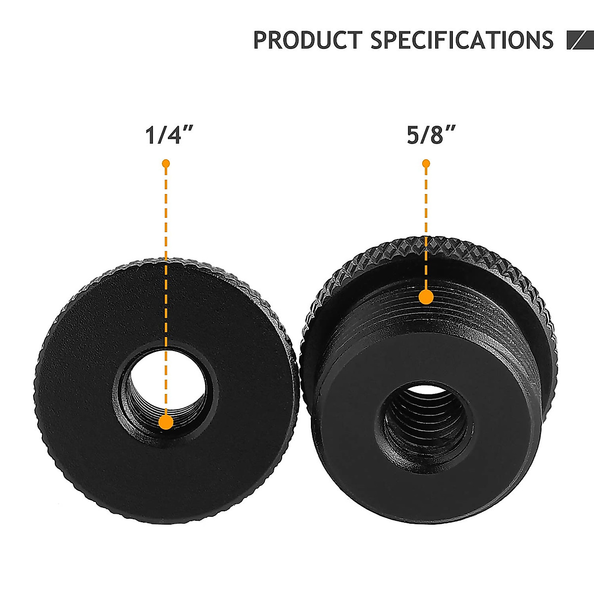 Frgyee 4 Pack Mic Stand Adapter 1/4 Female to 5/8 Male Screw Adapter Thread Tripod Screw Adapter for Microphone Stand Mount to Camera Tripod