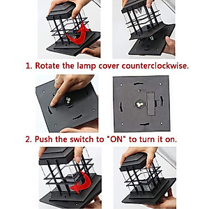 LED Solar Outdoor Light Waterproof Decorative Outside Solar Wall Lamp Portable Pillar Stigma Lawn Light for Home Garden Column Cage Path Landscape Grass Street Patio Backyard Villa Decoration 2 Pack