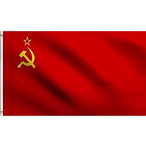DMSE Soviet Union USSR Union of Soviet Socialist Republics National Flag 2X3 Ft Foot 100% Polyester 100D Flag UV Resistant (2' X 3' Ft Foot)