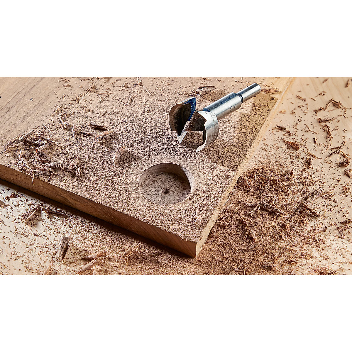 Bosch FB1600 Forstner Drill Bit Set with Wood Case, Use for Portable Drills or Stationary Machines (16-Piece)