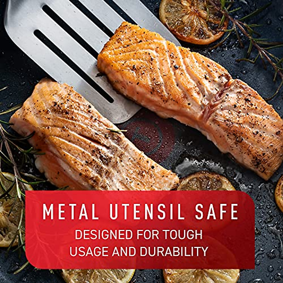 T-fal Platinum Nonstick Cookware Set 12 Piece Induction Pots and Pans, Dishwasher Safe Slate