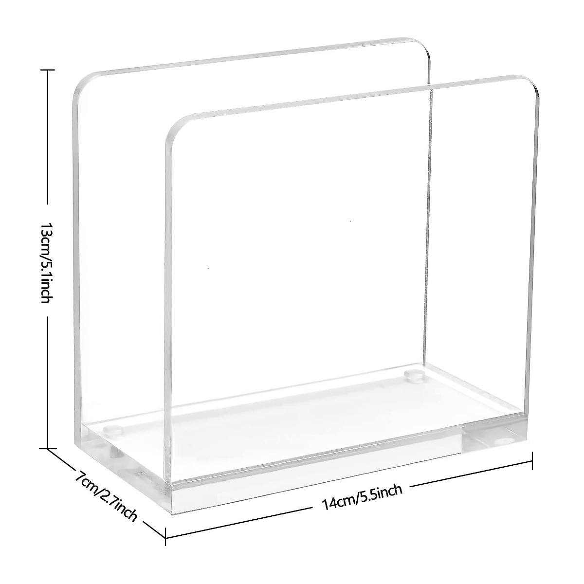 HBlife Napkin Holder, Acrylic Dining Table Dispenser for Cocktail Tissue, Clear Containers for Organizing Kitchen Paper