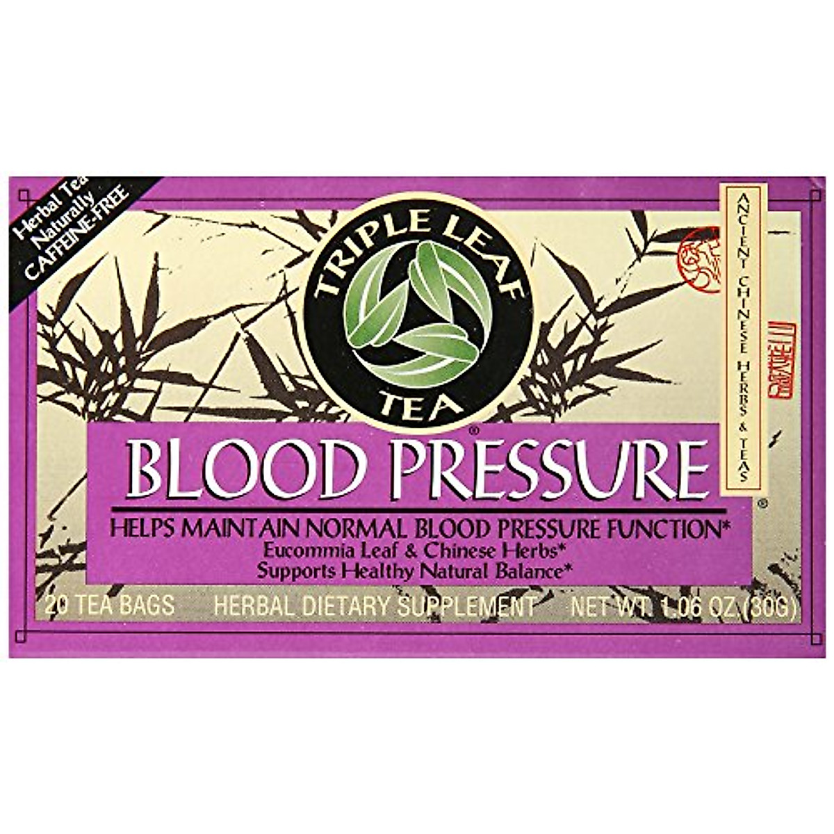 Triple Leaf Tea Bags for Blood Pressure, 20 Count