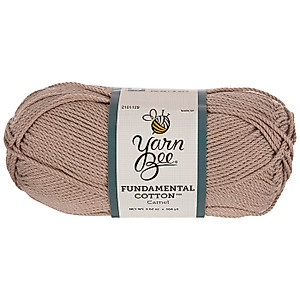 Yarn Bee 4 - Medium Yarn for Crocheting & Knitting – Soft Yarn Skein – 164 Yards of Mercerized Cotton Yarn for Crocheting Blankets, Hats, & More – Craft Supplies for Handcrafting, Camel