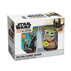 ICUP Star Wars Mandalorian: The Child Comic Covers Pint Glass Set 2 Pack (packaged)