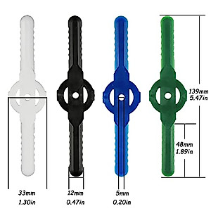 HUAREW 40 Pcs Colorful String Trimmer Head Blades Replace Plastic Cutter Blades Lawn Mower Weed Eater Blades Weed Wacker Head Blades Replacement Blade for Accessories for Cordless Grass Trimmer