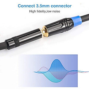 Disino 1/8 to XLR Male Cable,Balanced 3.5mm(1/8 inch) Female Stereo TRS Mini Jack to XLR Male Audio Converter Adapter Cable - 1feet/30cm