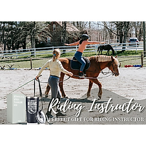 Onebttl Riding Instructor Gifts, Riding Instructor Thank You Gifts, 20oz/590ml Stainless Steel Insulated Tumbler with Lid - for Birthday, Christmas