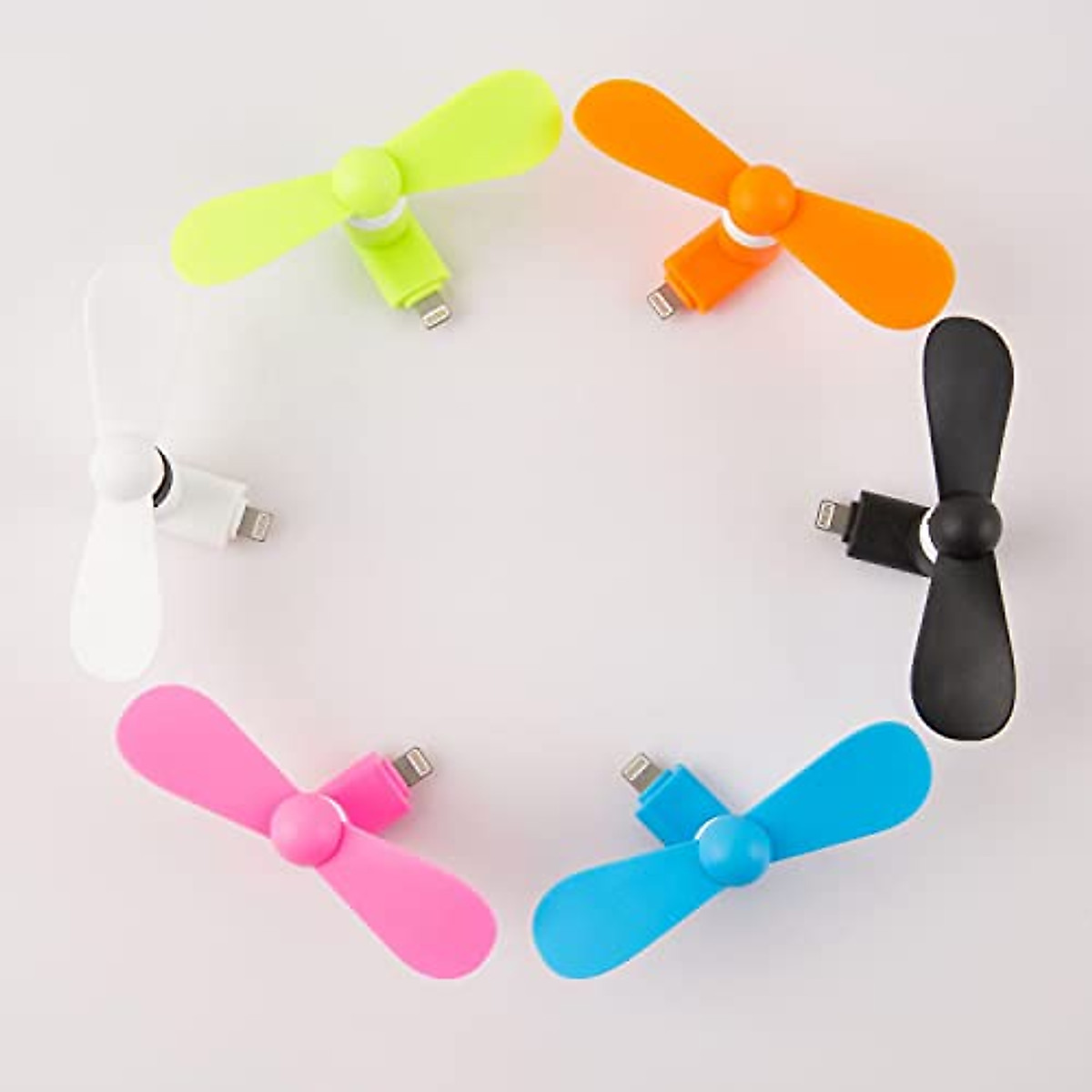 GaiRen Mini Phone Fans, Cellphone Fan Compatible with iPhone 12/13/X/Xs/Xr Cell Phone Summer Accessories (6 Packs)