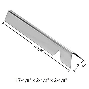 Hongso 17-1/8" Flavorizer Bars and 12-1/2" SS Heat Deflectors for Weber Genesis II 410, Genesis II LX 440, 400 Series (2017 and Newer)