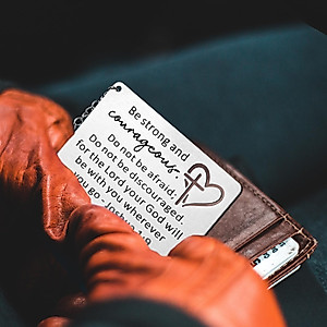 Christian Gifts for Men Women,Engraved Cutout Religious Graduation Cards,Inspirational Pastor Appreciation Gifts,Encouragement Prayer Wallet Insert Card for Christmas Birthday Graduation Presents