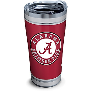 Tervis Triple Walled University of Alabama Crimson Tide Insulated Tumbler Cup Keeps Drinks Cold & Hot, 20oz - Stainless Steel, Campus