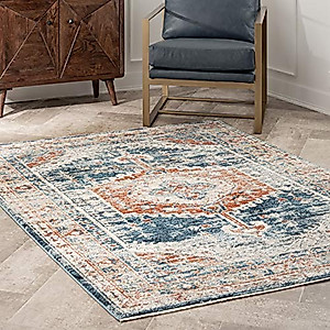 nuLOOM Derya Persian Vintage Area Rug, 4' x 6', Blue