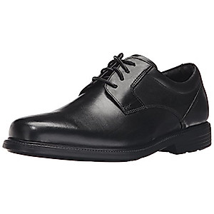 Rockport Men's Charles Road Plain Toe Oxford Black Leather 10 W (EE)-10 W