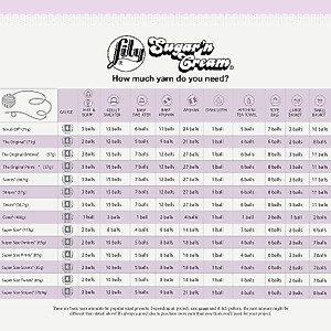 Lily 10201818083 Sugar 'N Cream Super Size Solid Yarn, 4oz, Gauge 4oz Medium, 100% Cotton, Big Ball - Cornflower - Machine Wash & Dry