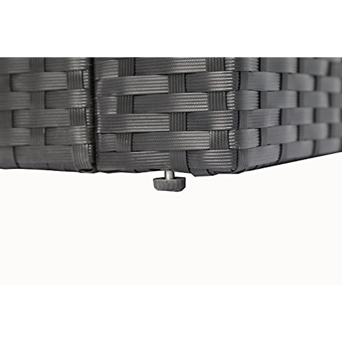 Baner Garden 4 Pieces Outdoor Furniture Complete Patio Cushion Wicker P.E Rattan Garden Set, Full, Black