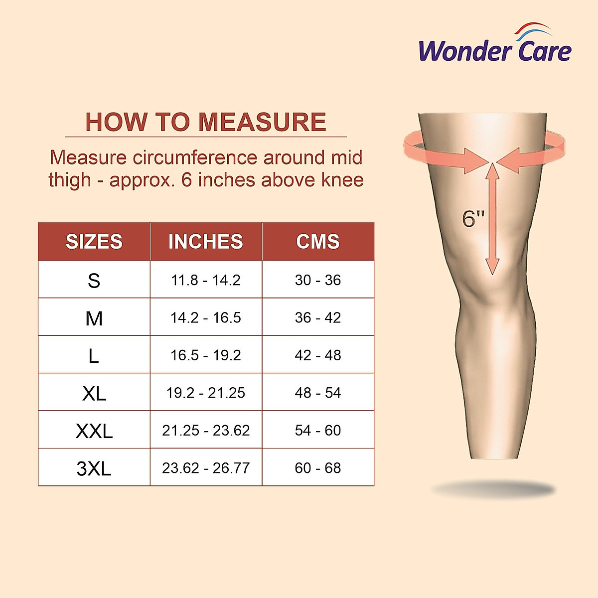 Wonder Care Knee Immobilizer Brace for Knee support for dislocation injuries ligament tear wraparound knee stabilizer splint for men & women (19” long) Grey-Small