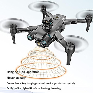 RKSTD HD FPV RC Drone, Kids RC Drone With Camera - Foldable RC Quadcopter For Adults With Belt, Optical Flow Positioning, Gravity Sensor, One Button Start, Automatic Return