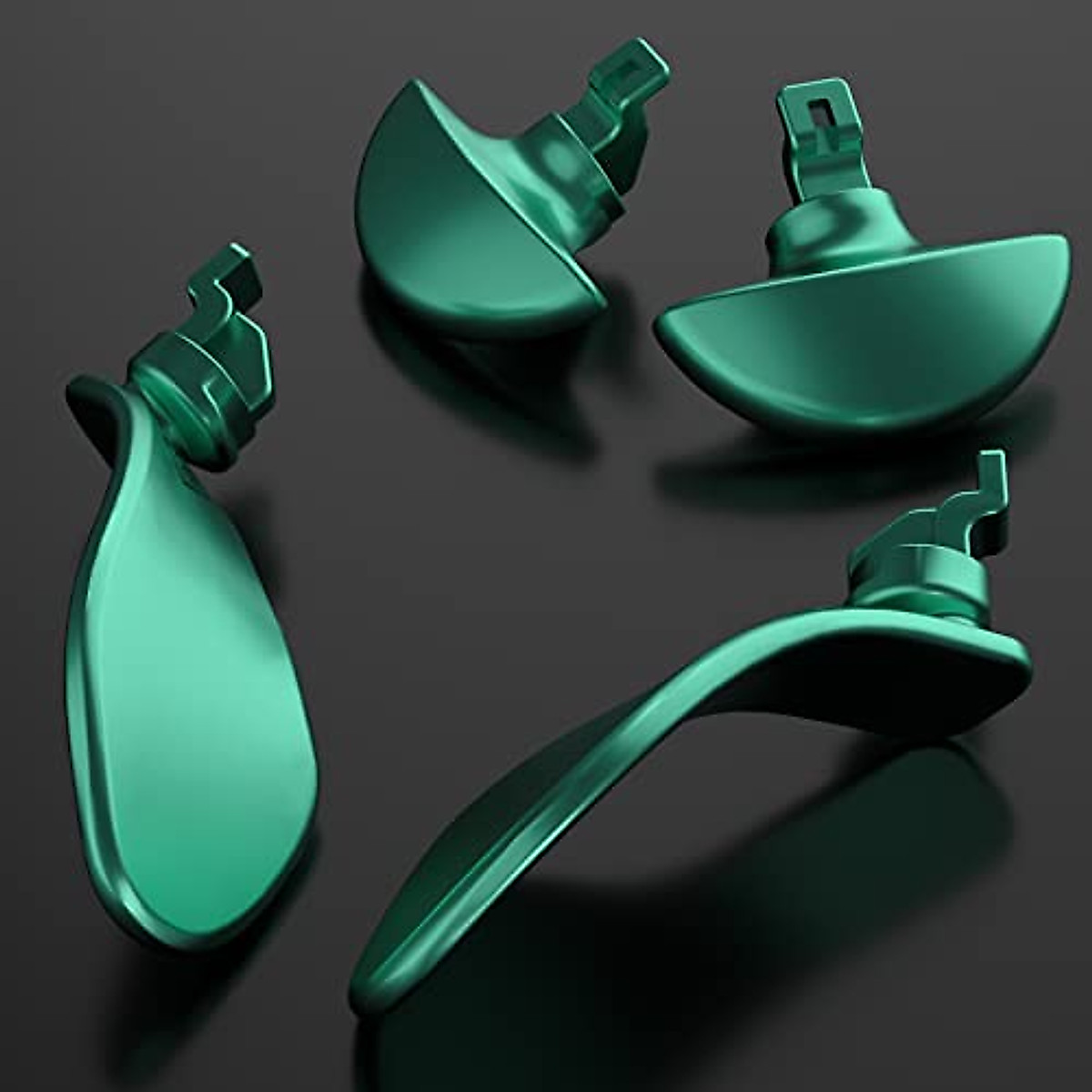 eXtremeRate Back Paddles for PS5 Edge Controller, Metallic Aqua Green Replacement Interchangeable 4PCS Metal Back Buttons for PS5 Edge Controller - Controller NOT Included