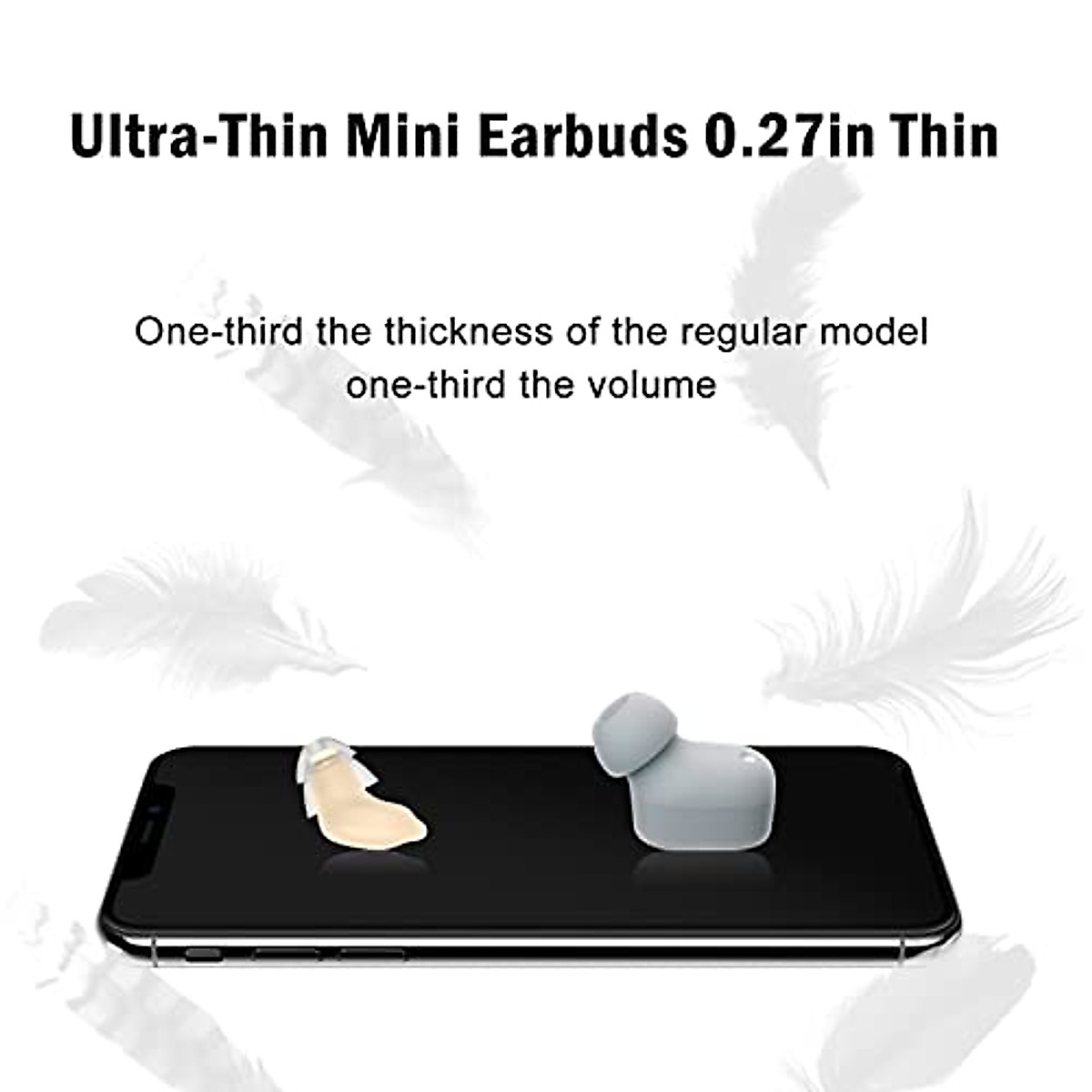 A.FORVI Sleep Earbuds Invisible Bluetooth Earbuds for Sleeping Smallest Sleep Buds Tiny Mini for Side Sleepers Wireless Hidden Headphones Small Discreet Bluetooth Earpiece with Charging Case