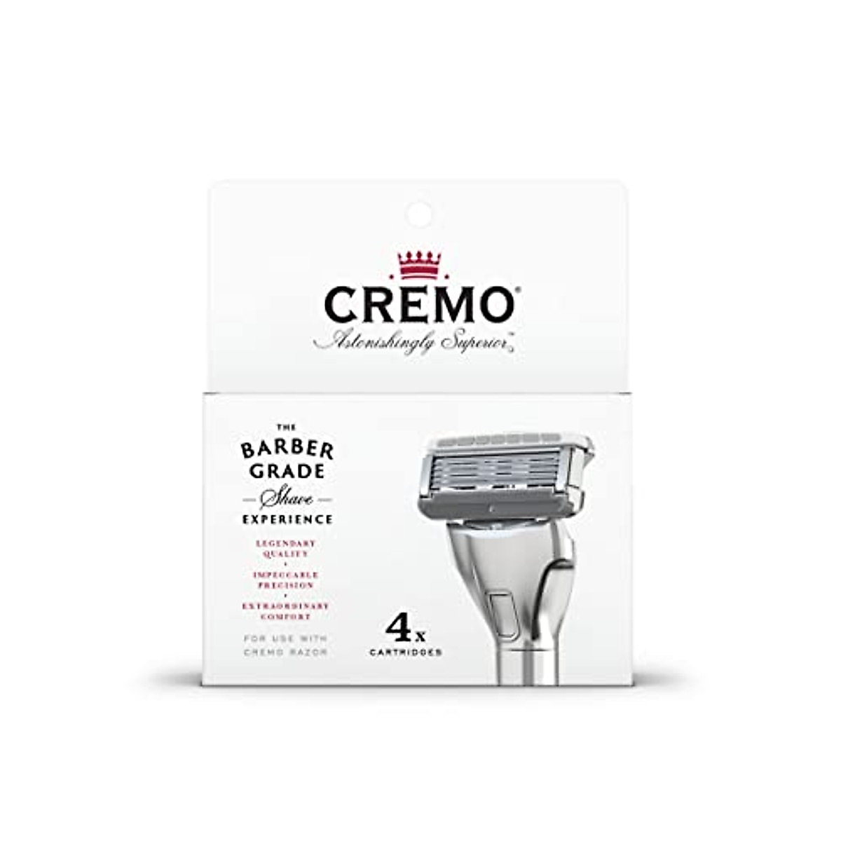 Cremo Astonishingly Superior Razor Refills, (4 Pack)