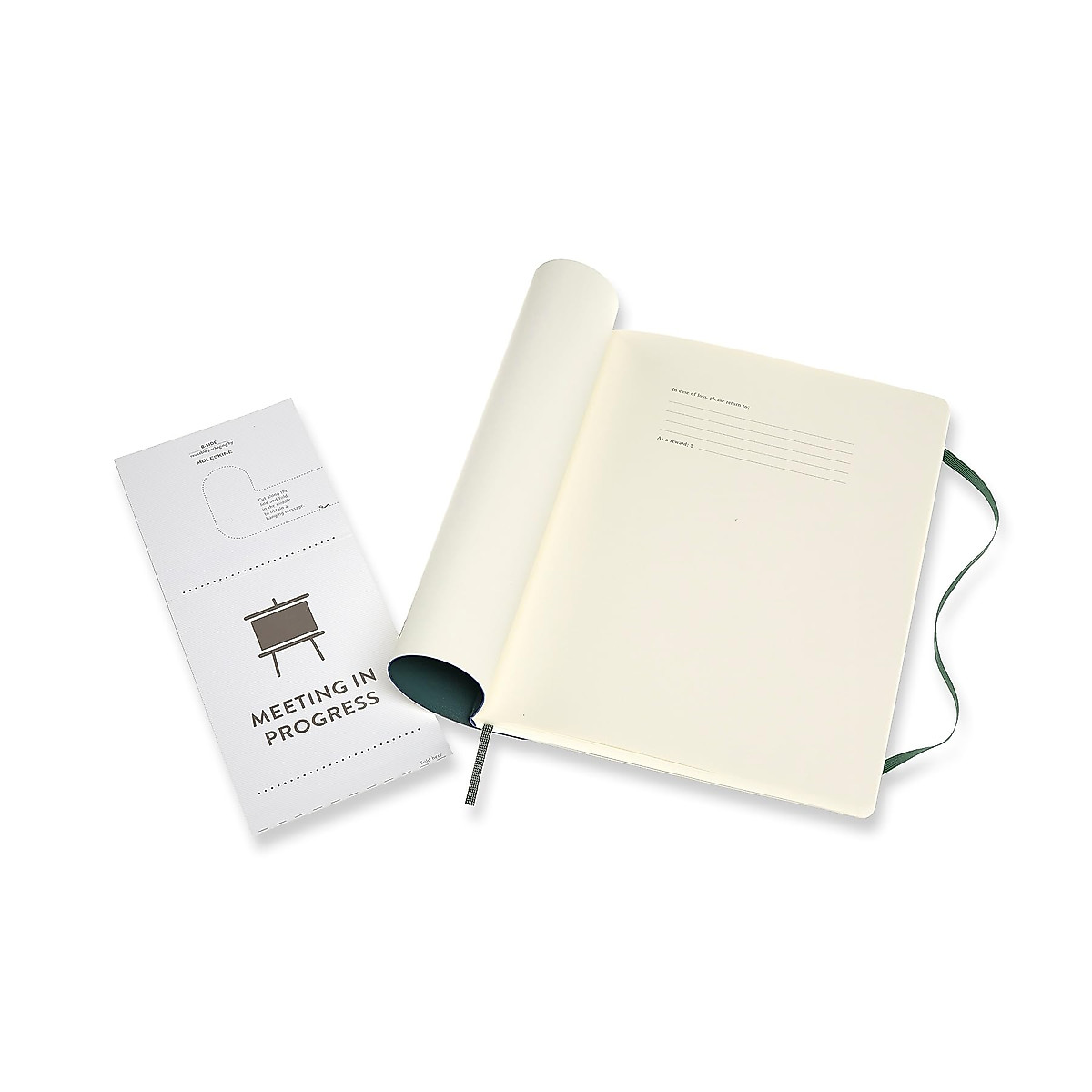 Moleskine PRO Notebook, Soft Cover, XL (7.5" x 9.5") Professional Project Planning, Forest Green, 192 Pages