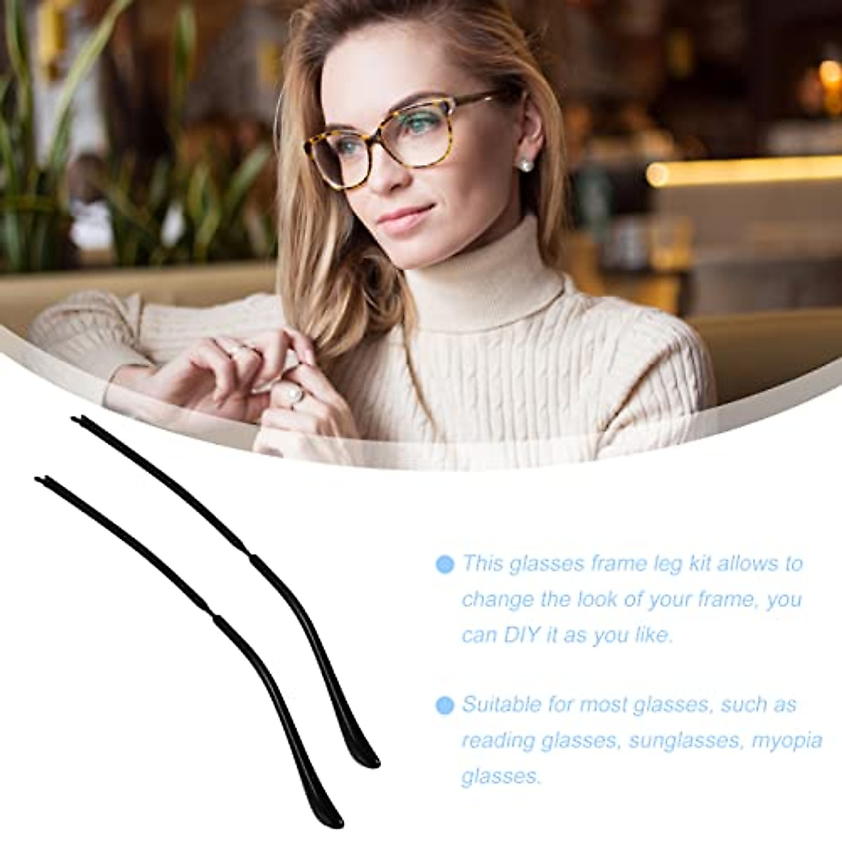 Eyeglass repair kit Glasses Replacement Temple Glasses Frame Hinged Arms Metal Eyeglasses Arms Legs