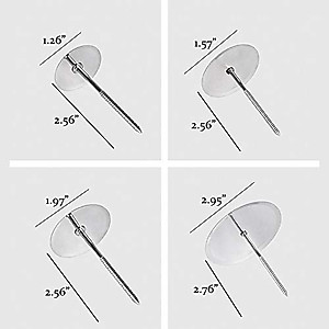 6PCS Cake Flower Nail and Flower Lifters Set, Stainless Steel Cake Cupcake Decor Baking Tools for Icing Flowers Decoration (4 Sizes)