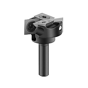 SpeTool CNC Spoilborad Surfaing Router Bit 1" Cutting Diameter 2+2 Flute with 1/4" Shank Router Planning Dado Cleaning Planer Bit