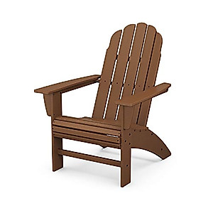 POLYWOOD AD600 Vineyard Curveback Adirondack Chair, Teak