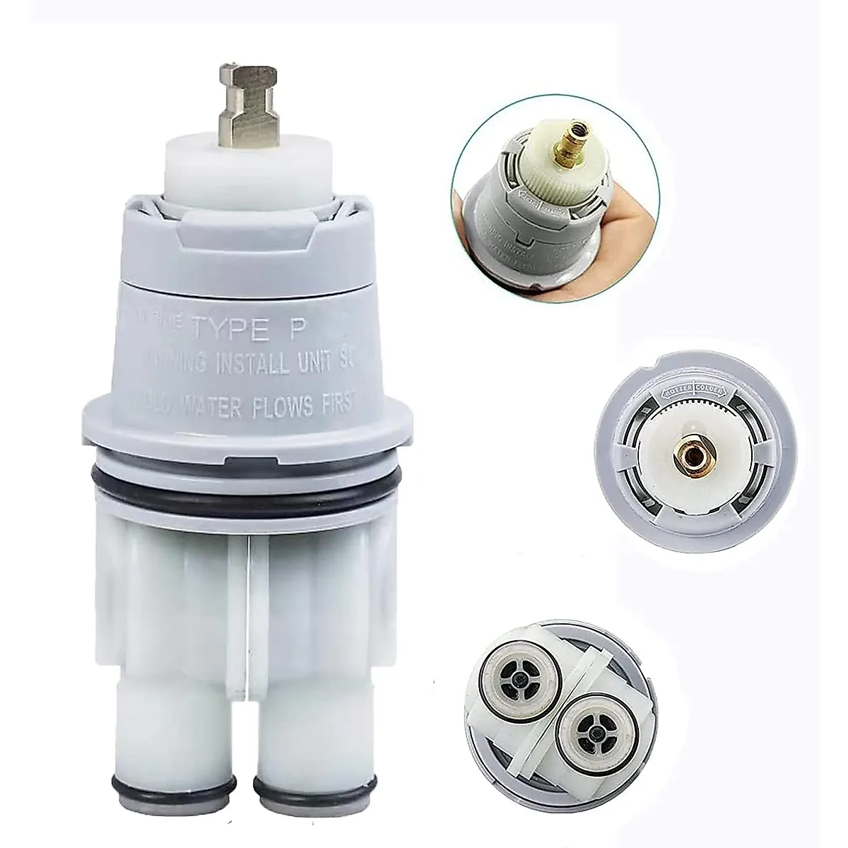 XUSHCL Delta RP46074 Shower Valve Cartridge For Tub/Shower Valves 13/14 Series, Delta Shower Valve Replacement-Single Function Temperature Control Valve Cartridge