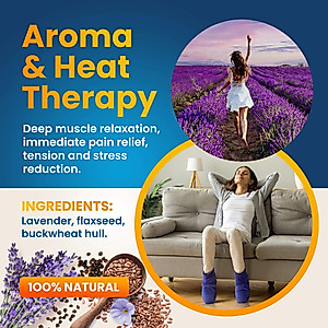 Microwaveable Booties and Feet Warmers - Deep-penetrating heat for relieving foot stiffness, sore muscles and joints, Achilles tendinitis, plantar fasciitis, stress fractures, and circulatory problems