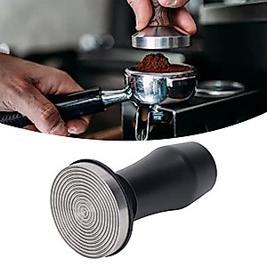 Calibrated Coffee Tamper, Spring Loaded Tamper Aluminum Alloy Ergonomic Handle for Home (53 Thread Bottom)