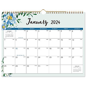 Calendar 2023-2024 - Wall Calendar 2023-2024, January 2023 to June 2024, 14.8 x 11.4 Inches, 18 Months Calendar with Ample Blank Blocks and Julian Dates, Perfect 2023-2024 Calendar for Easy Planning