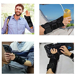 TODDOBRA Wrist Brace with Thumb Spica Splint for De Quervain's Tenosynovitis Carpal Tunnel Pain Wrist & Thumb Stabilizer for Tendonitis Arthritis, Sprains & Fracture Forearm Support Cast (Left M/L)