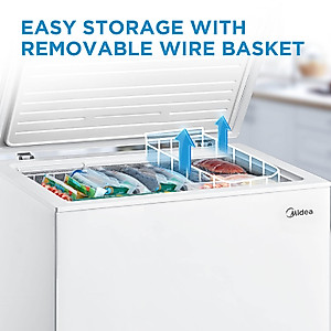 Midea MRC070S0AWW Chest Freezer, 7.0 Cubic Feet, White