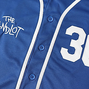 Youth Sandlot Jersey,Benny The Jet Rodriguez Alan Yeah-Yeah McClennan Michael Squints Christmas Jersey for Girl Boys' (Large,Youth 30 Blue)