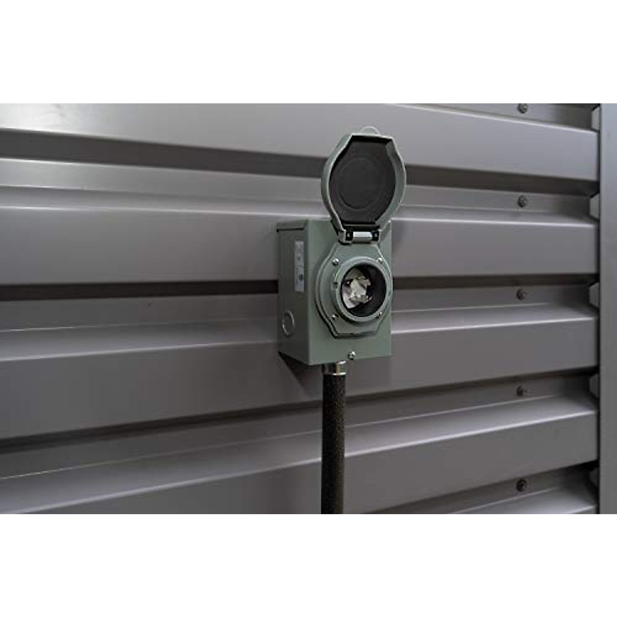 Halotronics Indoor/Outdoor 3-Prong Generator Power Inlet Box 30-Amp L5-30, 125V - Illuminated Clamshell - Latest Model