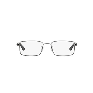 Ray-Ban RX6275 Rectangular Prescription Eyeglass Frames, Gunmetal/Demo Lens, 54 mm
