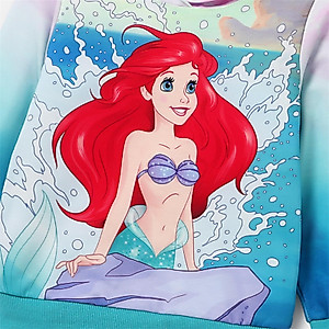 Disney Princess Girls Hooded Sweatshirt and Sweatpants Outfit Set Toddler to Big Kid Multi-color 4-5 Years