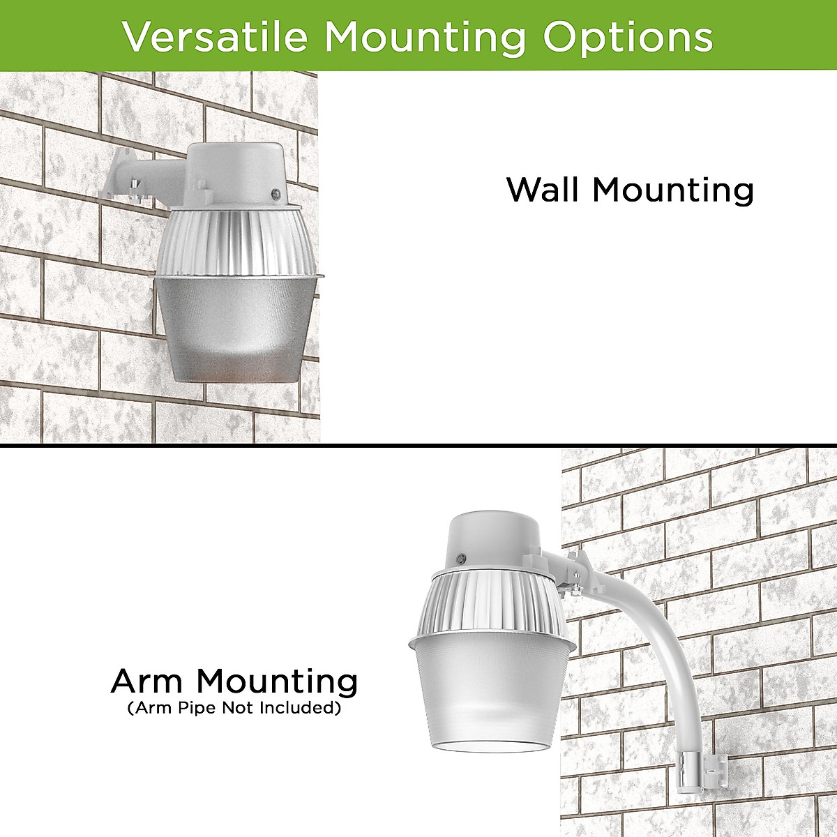 250W Equivalent Barn Light with 29W LED bulb Outdoor Dusk to Dawn Area and Flood Light with Photocell UL Listed LED Security Light for barn Garage Yard Warehouse 4000K 3300LM 120Vac Gray 1Pack