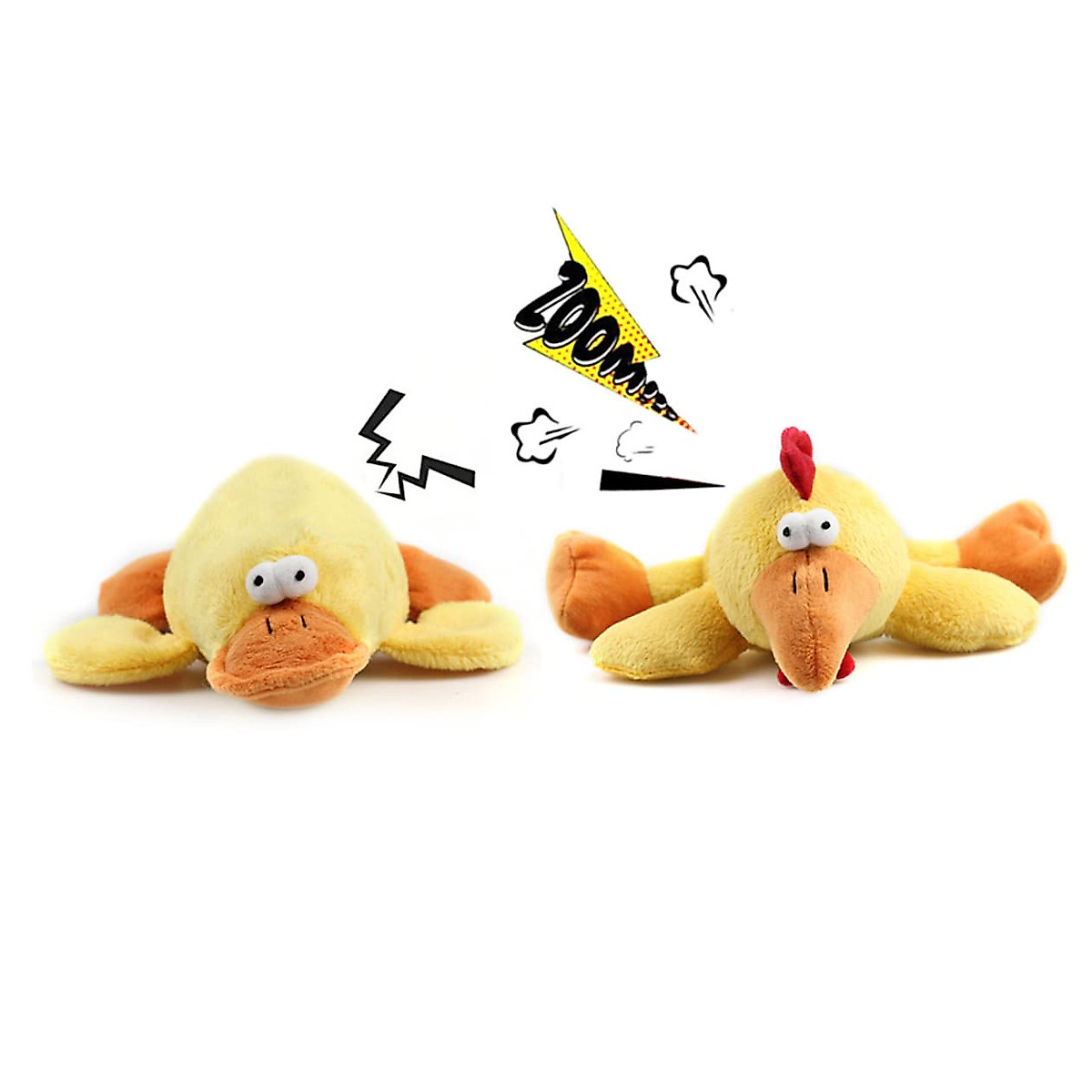 Mipcase Pet Chew Toy Puppy Big Doll - Dog Creative Chicken Funny Toy Playing Dogs Toys Chew Squeaky for Mouth Yellow Medium Sound Bb Pet Teething Bite Plush Small Dog Toys