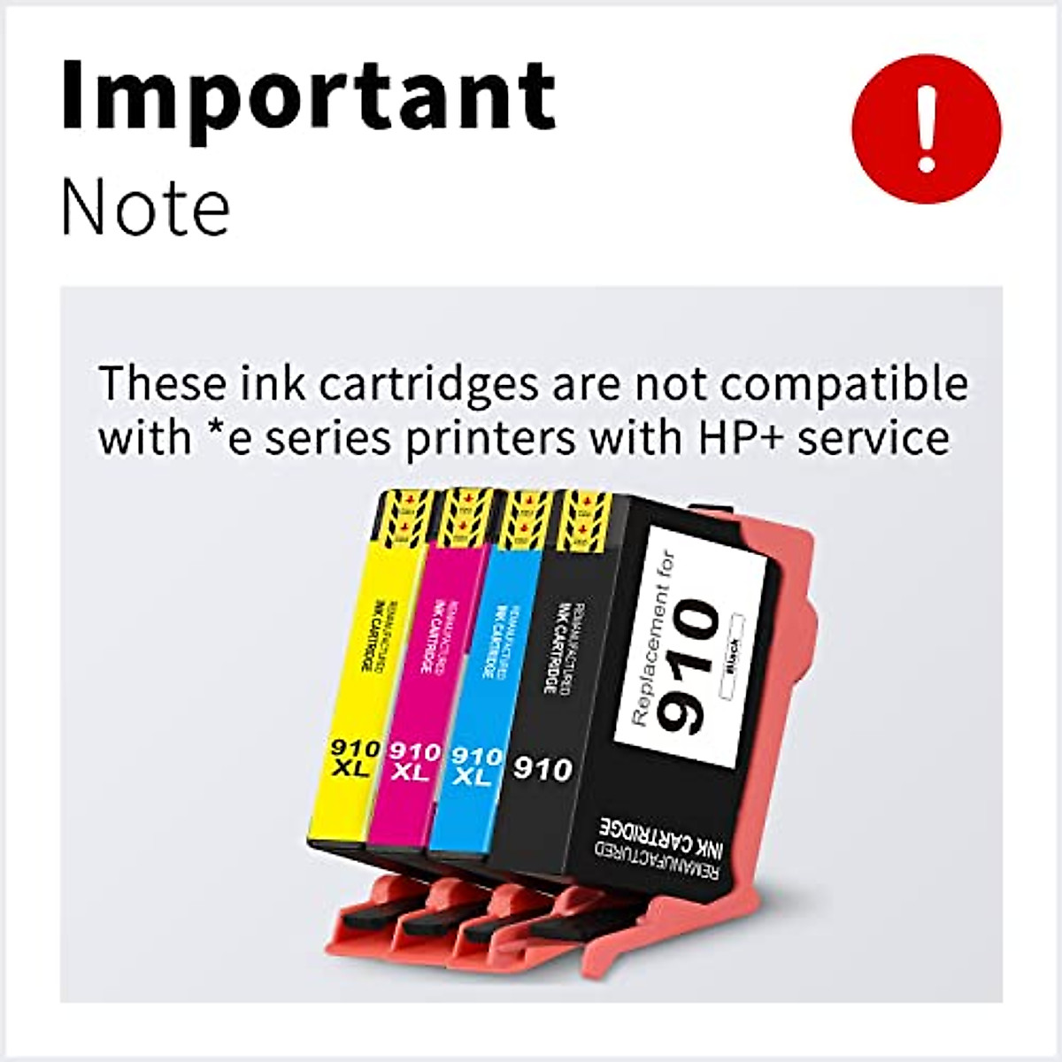 910 Ink Cartridge LemeroSuperx Remanufactured Ink Cartridge Replacement for HP 910 910XL 910 XL Ink Cartridges, for 8022 8025 8035 8028 8020 Combo Pack
