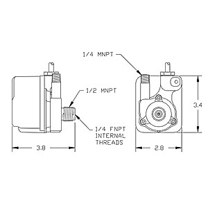 Little Giant 1-EA-42 115 Volt, 1/125 HP, 170 GPH Dual Purpose - Inline or Submersible, Small Epoxy-Encapsulated Pump with 10 ft. Cord, Black, 518087
