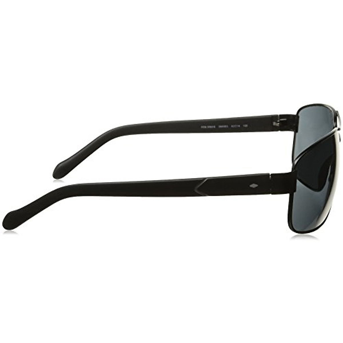 Fossil Men's FOS3060s Rectangular Sunglasses, Matte Black/Gray, 63 mm