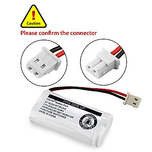 Kruta BT162342/BT262342 2.4V 800mAh Ni-MH Cordless Phone Battery Pack, Also Compatible with BT183342/BT283342 AT&T EL52351 TL90070 VTech CS5119 DS6511 DS6722 LS6305 Handset, 2-Pack