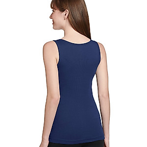 Jockey Women's Activewear 100% Cotton Rib Tank, Just Past Midnight, S