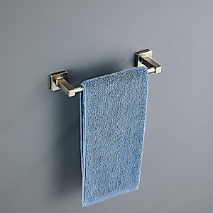 Bathroom Wall Mounted Towel Rack, Towel Bar with Stainless Rack and Hand Towel Holder, Shower and Bath Towel Racks for Bathroom Wall(Brushed Nickel, 12 Inch)…