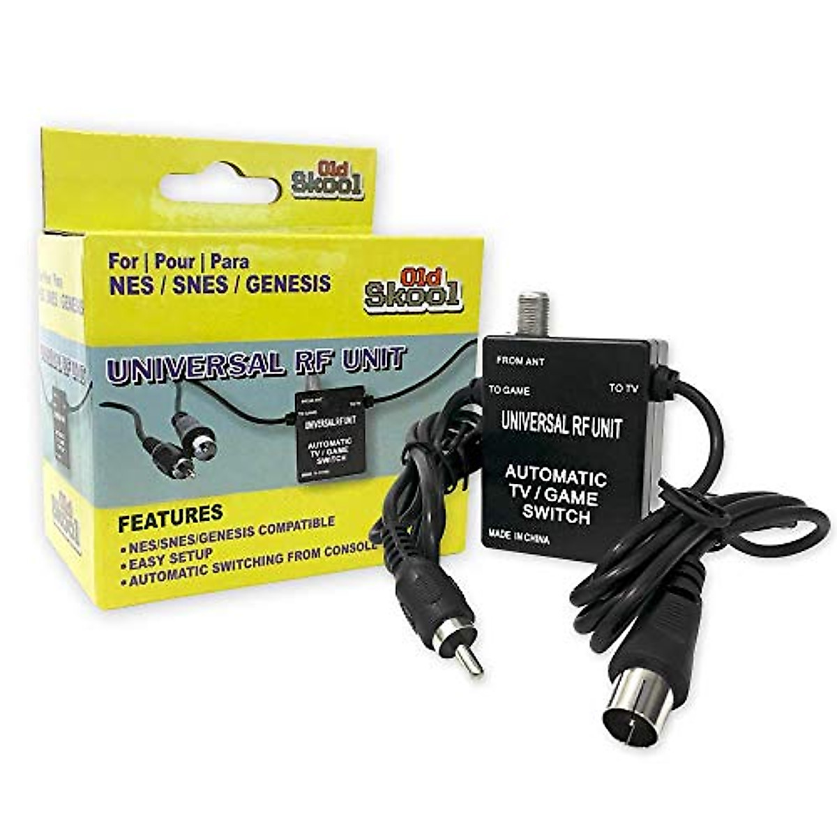 Old Skool SNES/Genesis/NES 3-in-1 Universal RF Unit for Nintendo, Super Nintendo, & Sega Genesis 1