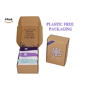 Lotus Produce Bags | 9 Count | 3 Sizes & 3 Colors | Machine Washable, Reusable, Multipurpose, Lightweight Mesh Grocery Bags | Fruits, Vegetables, Nuts, Grains | Eco-friendly Netted Reusable Mesh Bag